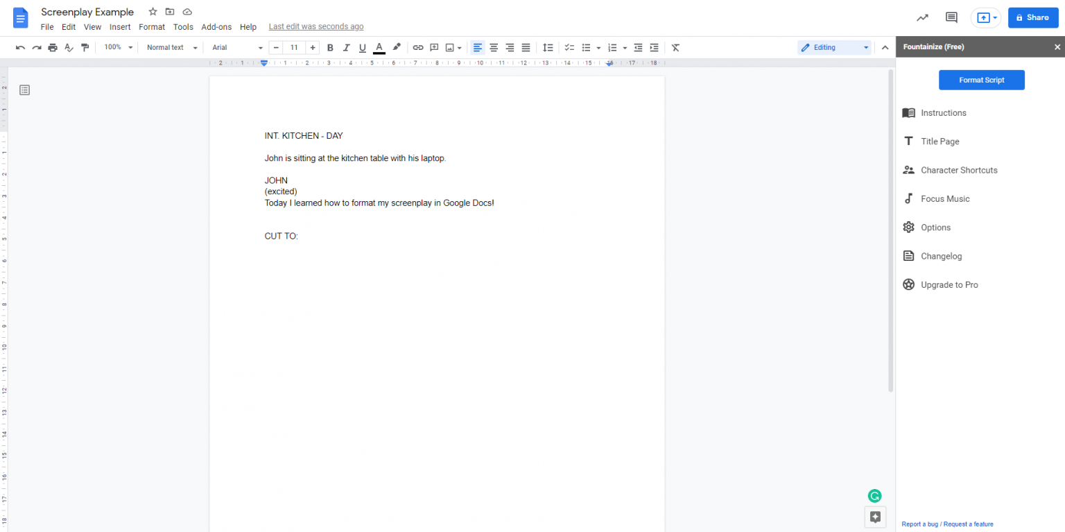 How to Format a Screenplay in Google Docs - MediaEquipt