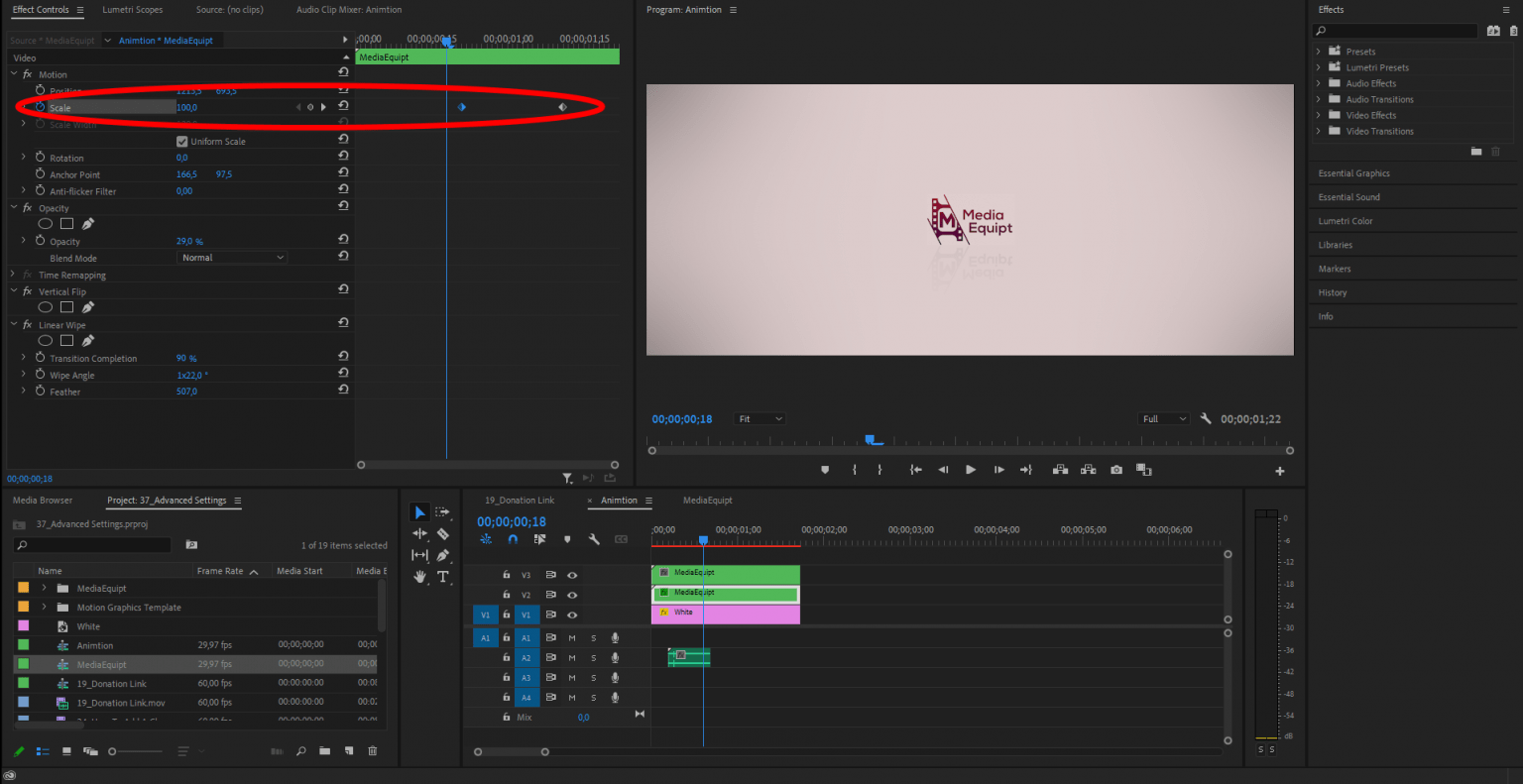 Premiere Pro Keyframes Tutorial for Beginners - MediaEquipt
